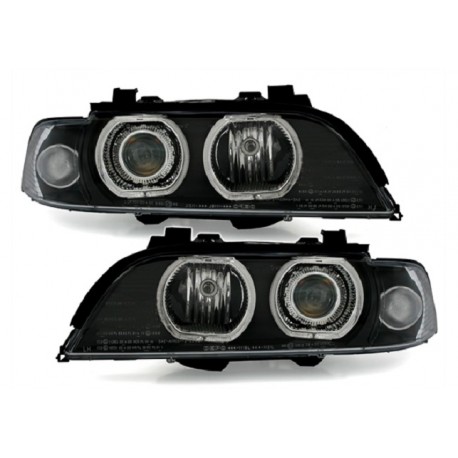 Xenon Angel Eyes Scheinwerfer Schwarz BMW E39 inkl. E-Prüfzeichen